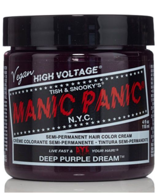 Manic Panic Classic Hair Dye Deep Purple Dream Semi Permanent Vegan ...