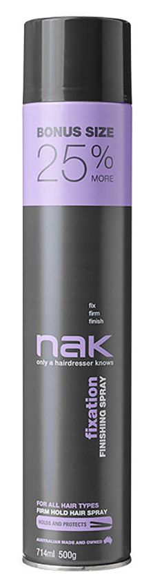 Nak Fixation Firm Hold Finishing Spray 500g - Free Delivery