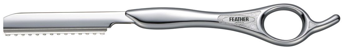 Feather Styling & Texturizing Razor Long Handle 17cm-Chrome - Free Delivery