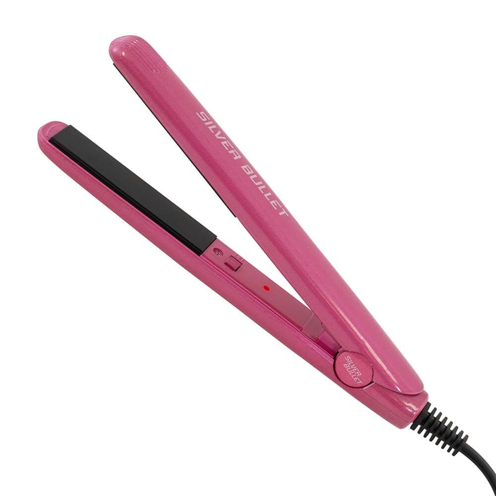 Silver Bullet Mini Hair Straightener Travel Styler (Pink) - Free Delivery