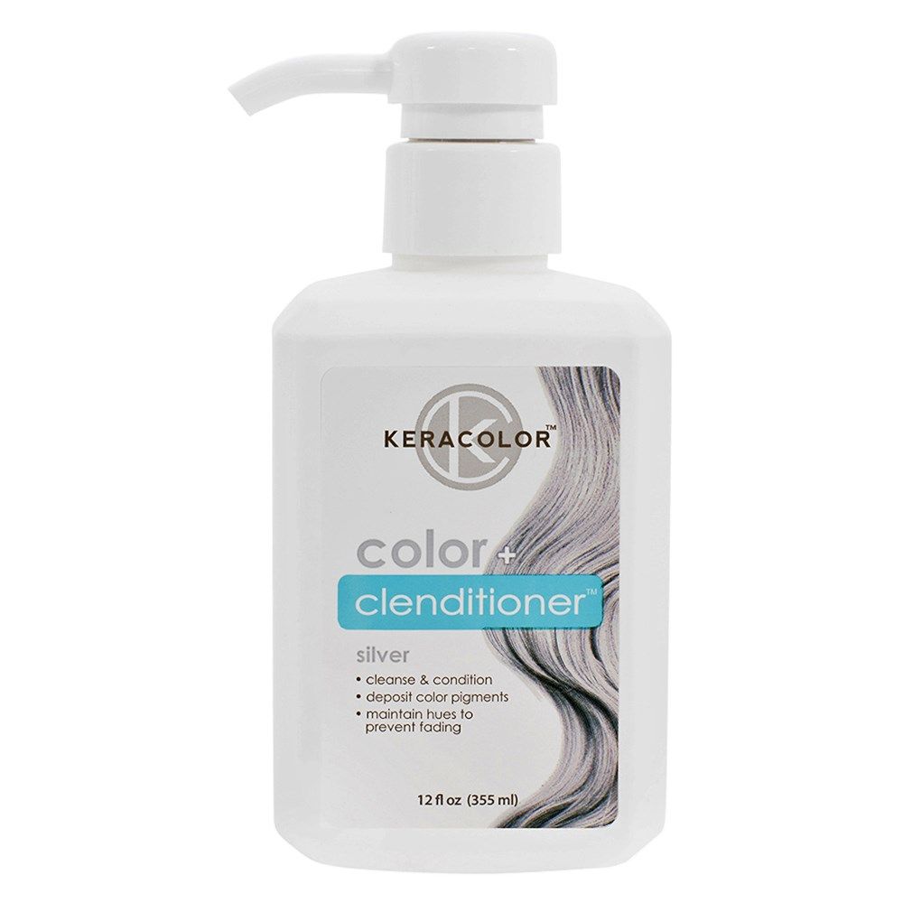 Keracolor Color Clenditioner Colour Shampoo 355ml - Silver - Free Delivery