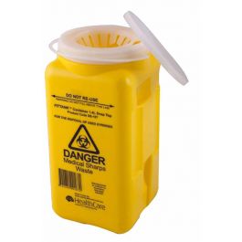 Sharps Disposal Container With Resealable Top 1.4L AS4031 - Free Delivery