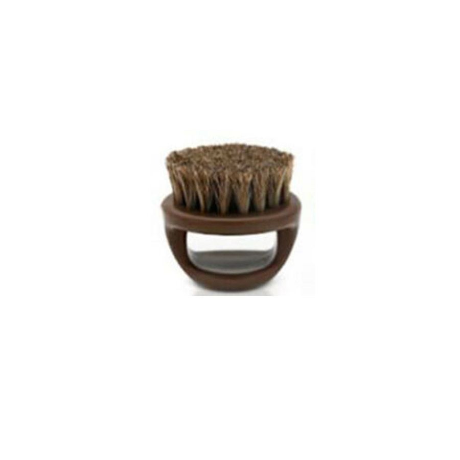 Round Boar Bristle Knuckle Hair Brush-Brown - Free Delivery