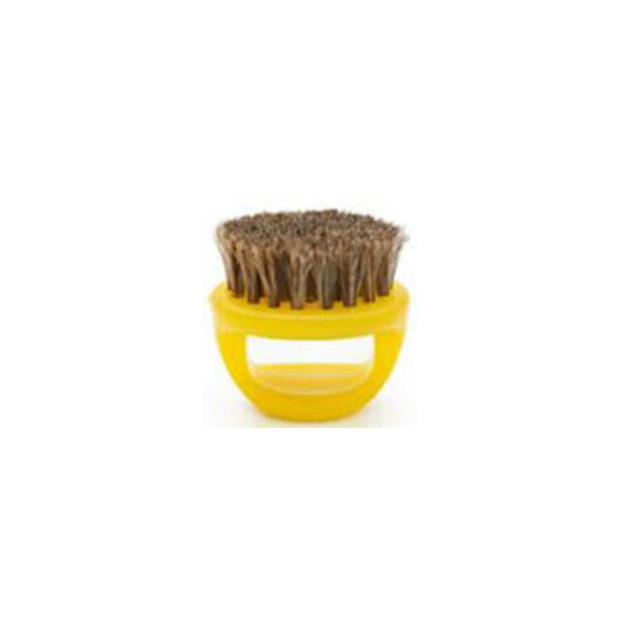 Round Boar Bristle Knuckle Hair Brush-Yellow - Free Delivery