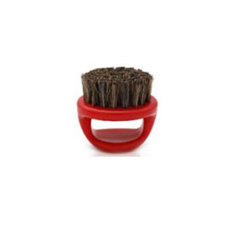 Round Boar Bristle Knuckle Hair Brush-Red - Free Delivery