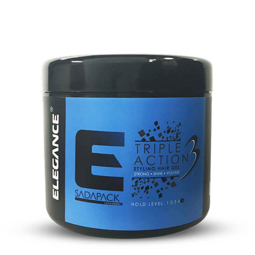 Elegance Triple Action Hair Styling Gel 500ml - Blue - Free Delivery
