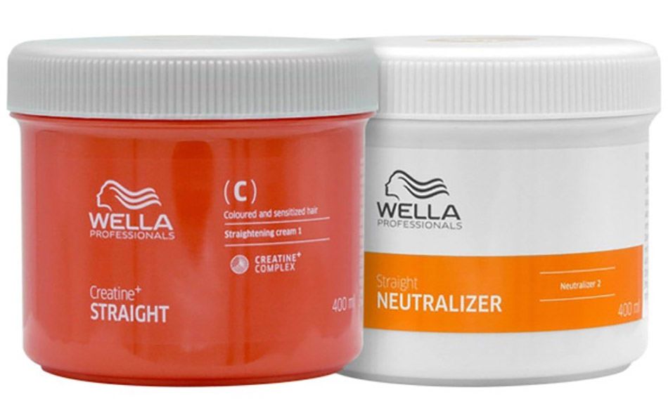 Wella Creatine + Straight Coloured/Sensitised Hair Kit 400ml - Free ...