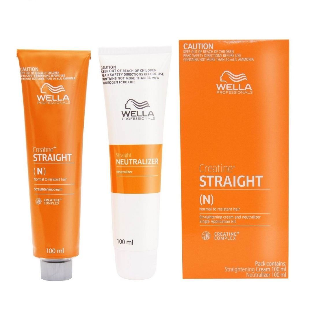 Wella Creatine + Straight Normal/Resistant Hair Kit 100ml - Free Delivery