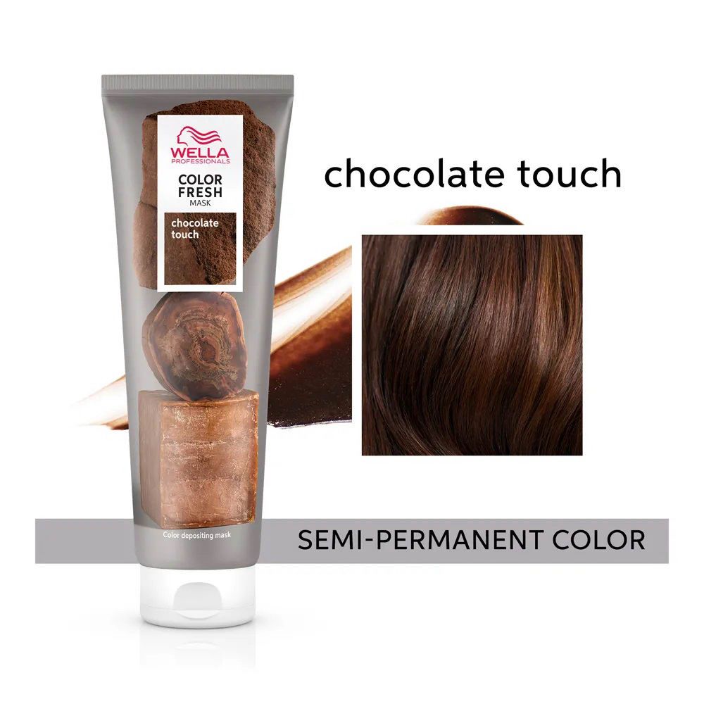 Wella Color Fresh Mask Semi Permanent Hair Colour Chocolate Touch 150ml ...