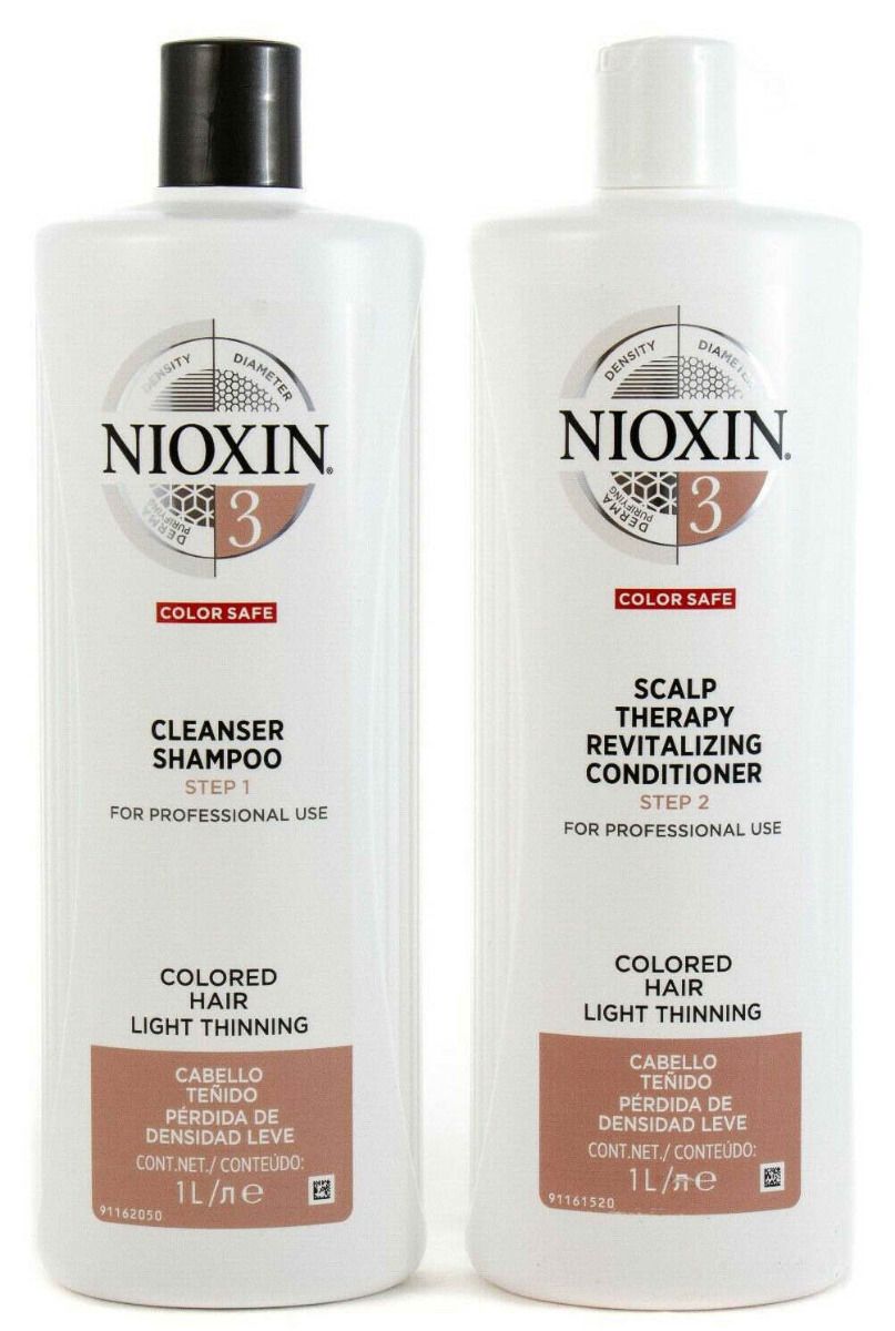 Nioxin System 3 Cleanser Shampoo and Scalp Revitaliser Conditioner Duo ...